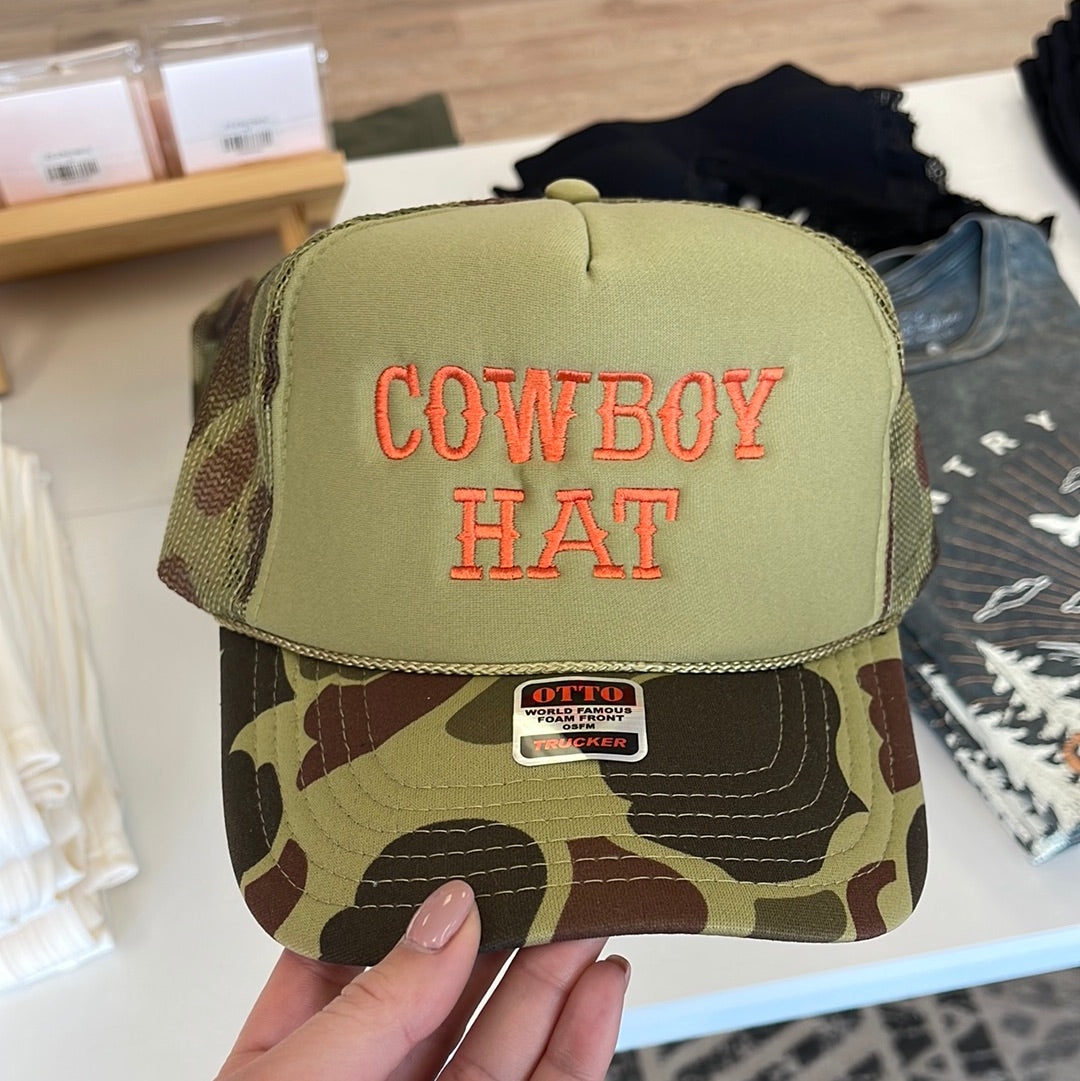 Embroidered Camo Cowboy Hat – Charlie Grey