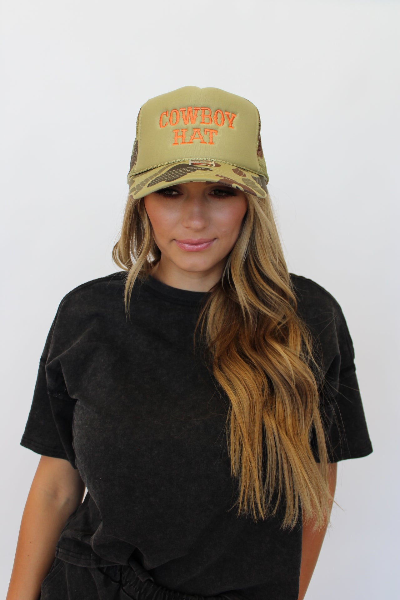 Embroidered Camo Cowboy Hat – Charlie Grey