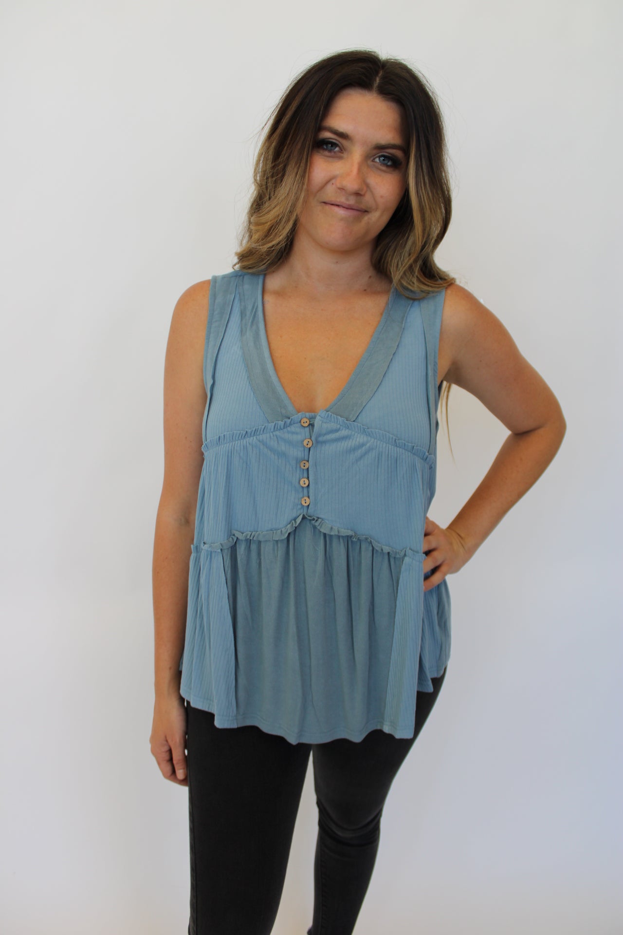 Summer Essential Tank – Charlie Grey